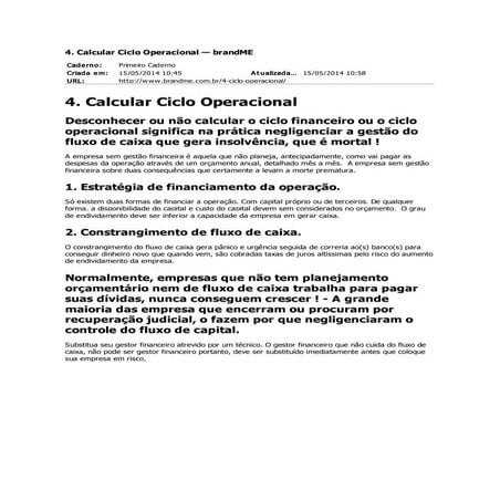 Calcular ciclo operacional | PDF