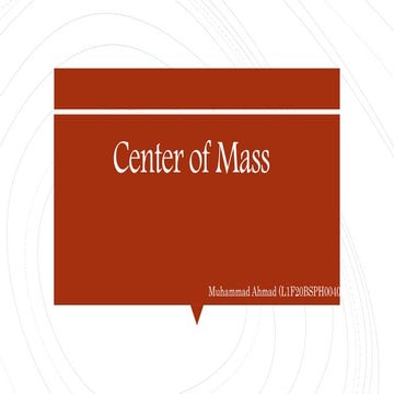 Center of Mass | PPTX