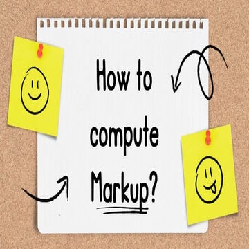 Business math - Mark on- up and Mark down | PPTX