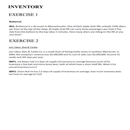 Calculate INVENTORY | PPT