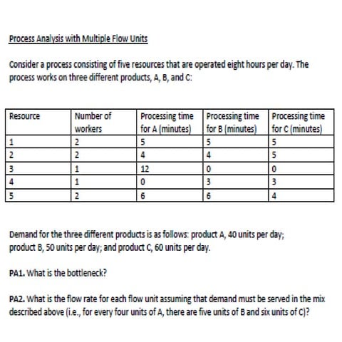 Calculate process mulple flow units | PPT