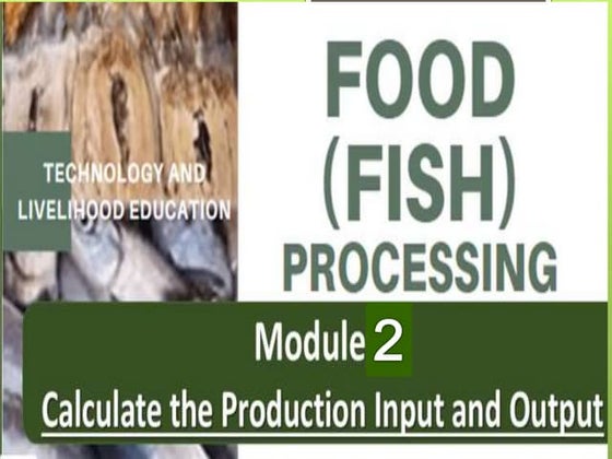 Cookery - Module 6 -Calculating Cost of Production.pptx | Agriculture ...