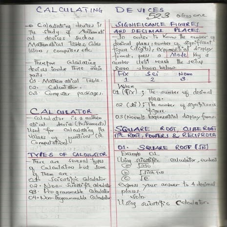 Calculating devices | PDF
