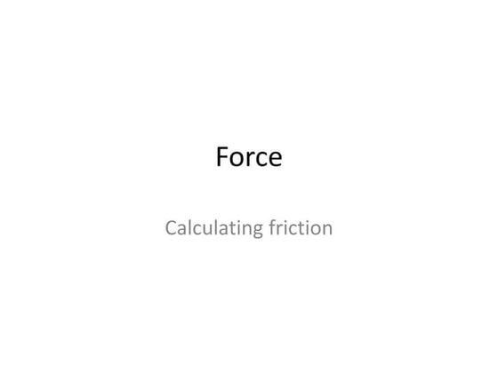 Friction Ppt