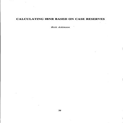 Calculating ibnr based on case reserves.PDF