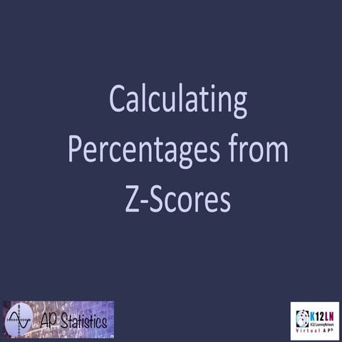 Calculating percentages from z scores | PDF
