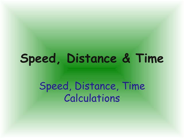 Grade 7 (speed, distance and time) sir pascual | PDF | Physics | Science