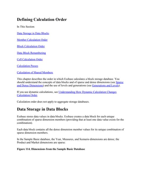 Calculation commands in essbase | DOCX