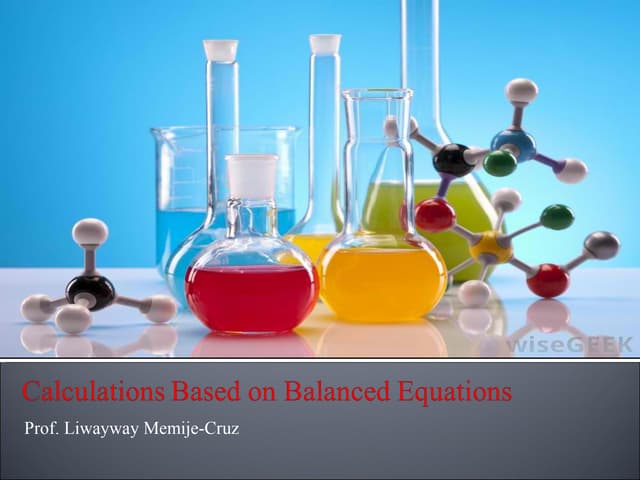 CALCULATIONS WITH CHEMICAL FORMULAS AND EQUATION | PPT