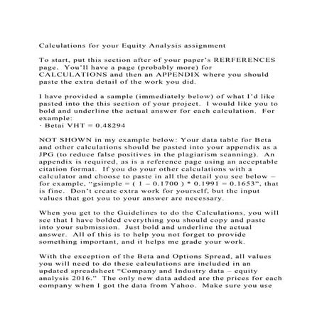 Calculations for your Equity Analysis assignmentTo start, put .docx