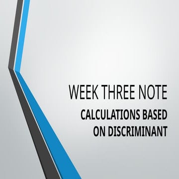 Understanding Quadratic Equations: Discriminant and Intersection ...