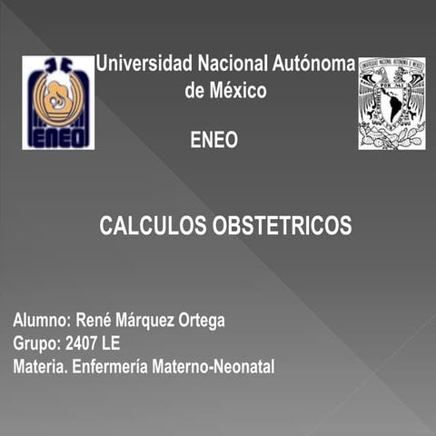 Calculos obstetricos | PDF