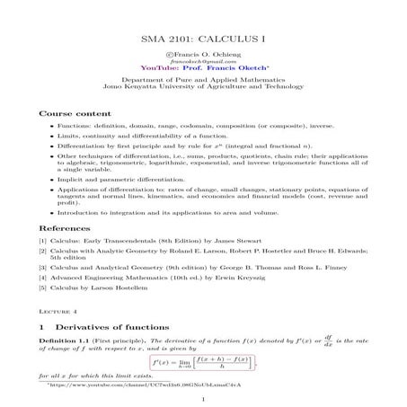 Differential Calculus | PDF
