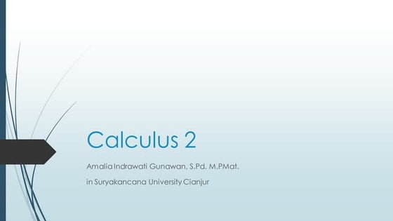 Calculus 2 pertemuan 6 a | PDF