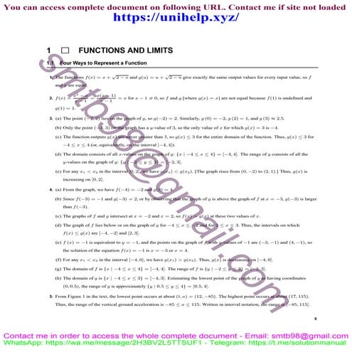 Verified Solutions for All Problems: Calculus, 9th Edition by James Stewart | PDF