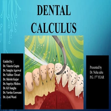 Dental calculus PERIODONTICS HARD DEPOIST | PPTX