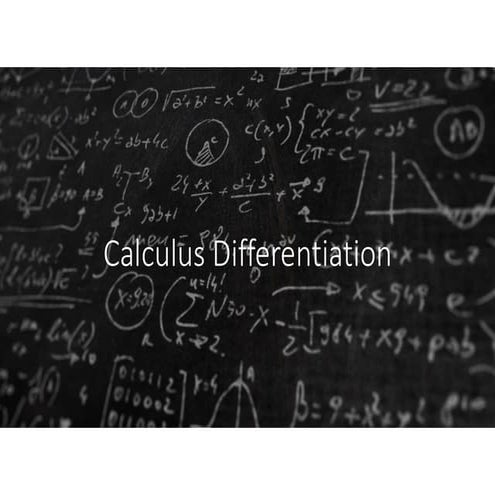 Calculus Differentiation Pdf
