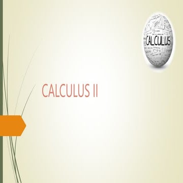 CALCULUS II- Week 9 - Area, Moments, and Centers of Mass.pptx