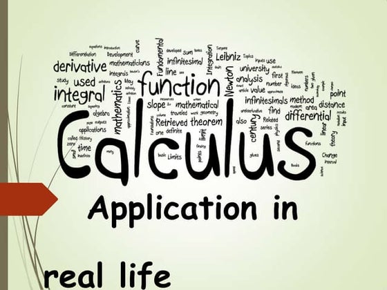 Application of calculus in cse | PPTX | Physics | Science