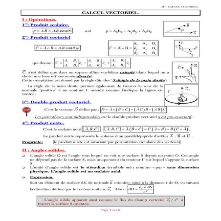 Calcul vectoriel | PDF