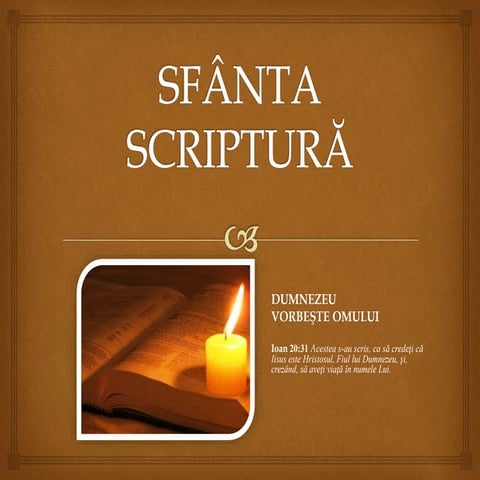 Calea spre dumnezeu sfanta scriptura | PPTX