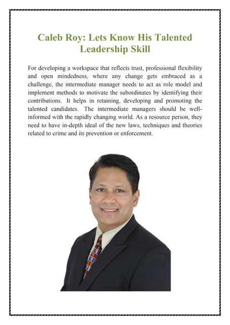 Caleb Roy presentations