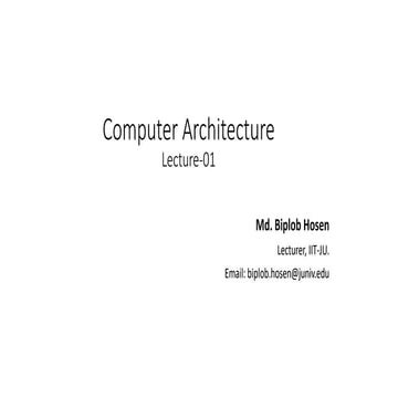 Introduction lecture on computer architecture. | PDF