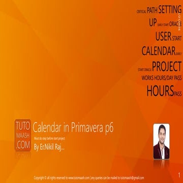 Calendar in Primavera P6 R15.2 | PPTX
