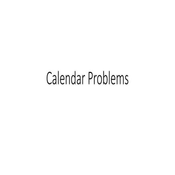 calendar aptitude questions and answers session | PPTX