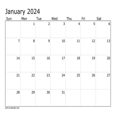January to December 2024 Calendar PDF Version | PDF