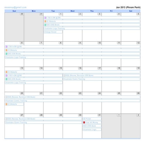 Calendar 2012 12-30-2013-02-03(1) | PPT