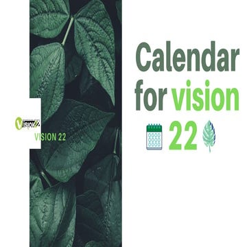 Calendar 7 for vision 22 | PPT