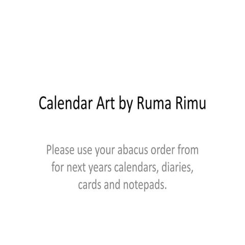 Calendar art created by ruma rimu | PPTX