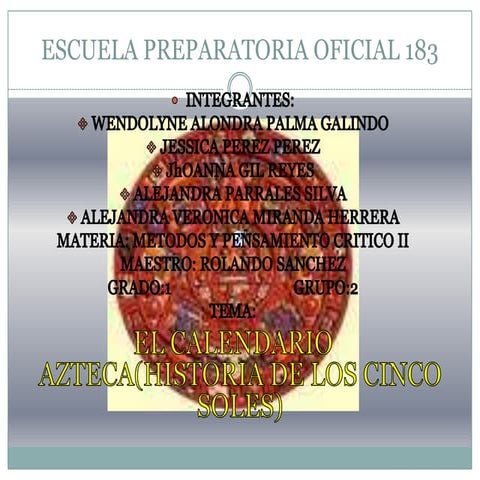 Calendari azteca 2 | PPTX
