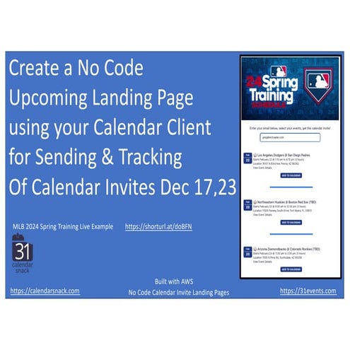 Use your Calendar Client to create Landing Pages to send calendar ...