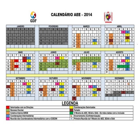 Calendario aee 2014_2 | PDF