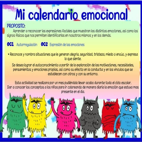 Mi Calendario Emocional, monstruo de las emociones.pdf
