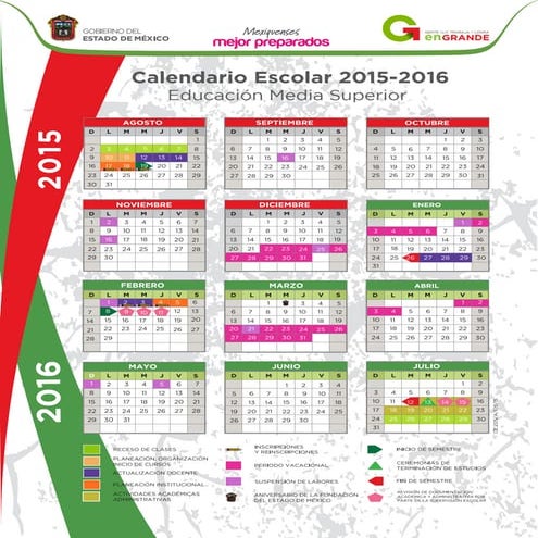 Calendario escolar 2015 2016 | PDF