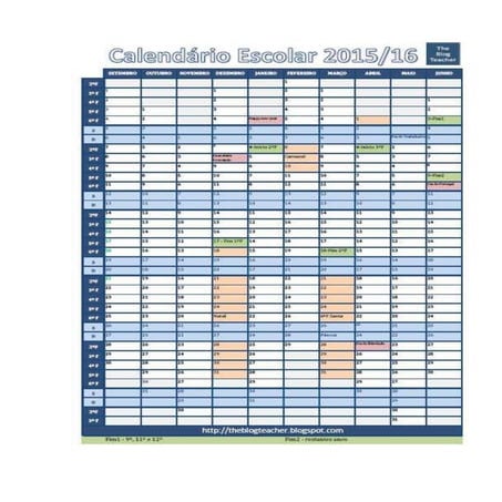 Calendario escolar 2015 2016 | PDF
