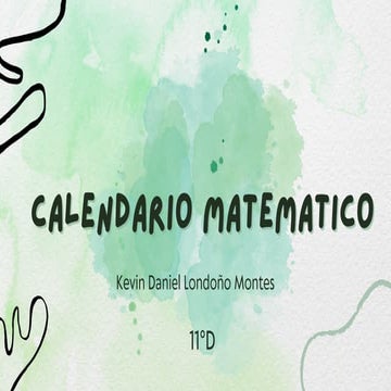 Calendario-matematico. ¡échale-cabeza! (No explicado) | PDF