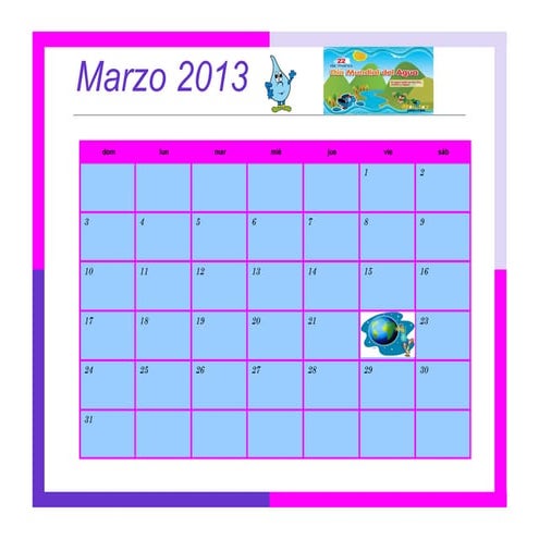 Calendario mensual marzo... | PDF