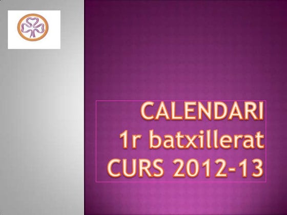 Calendari escolar 12 13 | PDF