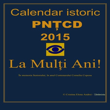 Calendar istoric PNTCD 2015 | PDF