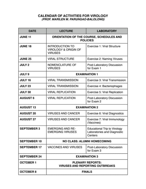Micro lecture calendar | PDF