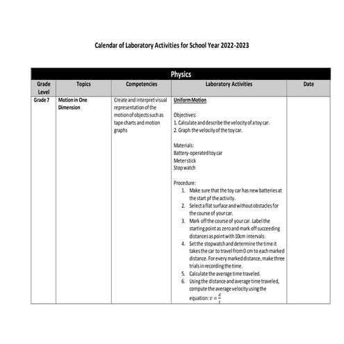 Calendar of Lab Activities.docx
