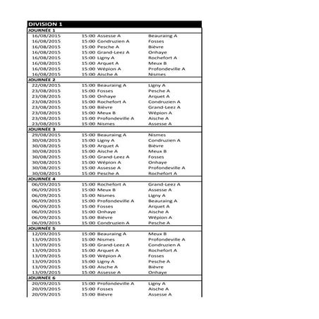Calendrier P1 à P2B | PDF