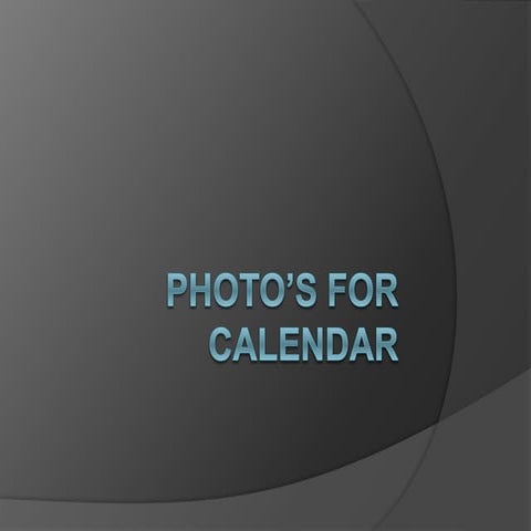 Calendar presentation for unit 25 | PPTX