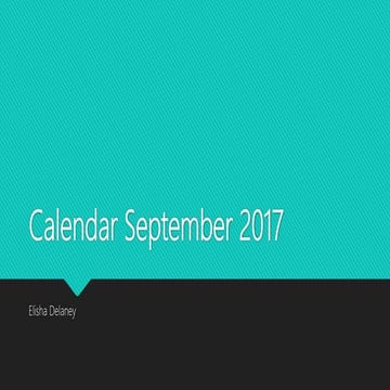 Calendar september | PPTX