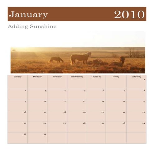 Photo Calendar Template | DOCX