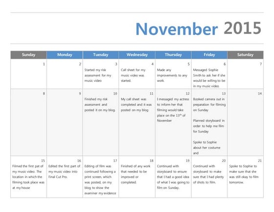Music video Risk Assessment | DOCX